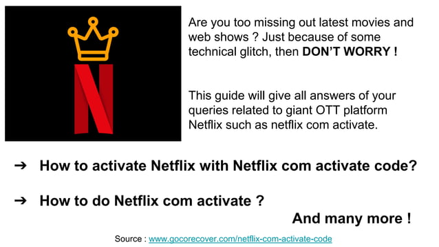 How to do Netflix com activate | netflix com/activate code | Netflix ...