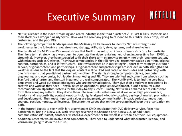Netflix competitive landscape | PPTX | Large Business | Business