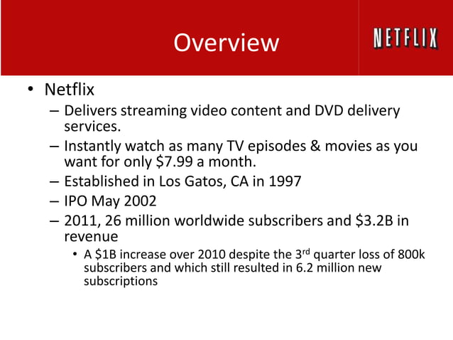 Netflix competitive landscape | PPTX | Large Business | Business