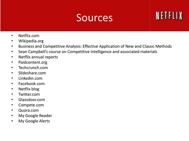 Netflix competitive landscape | PPTX | Large Business | Business