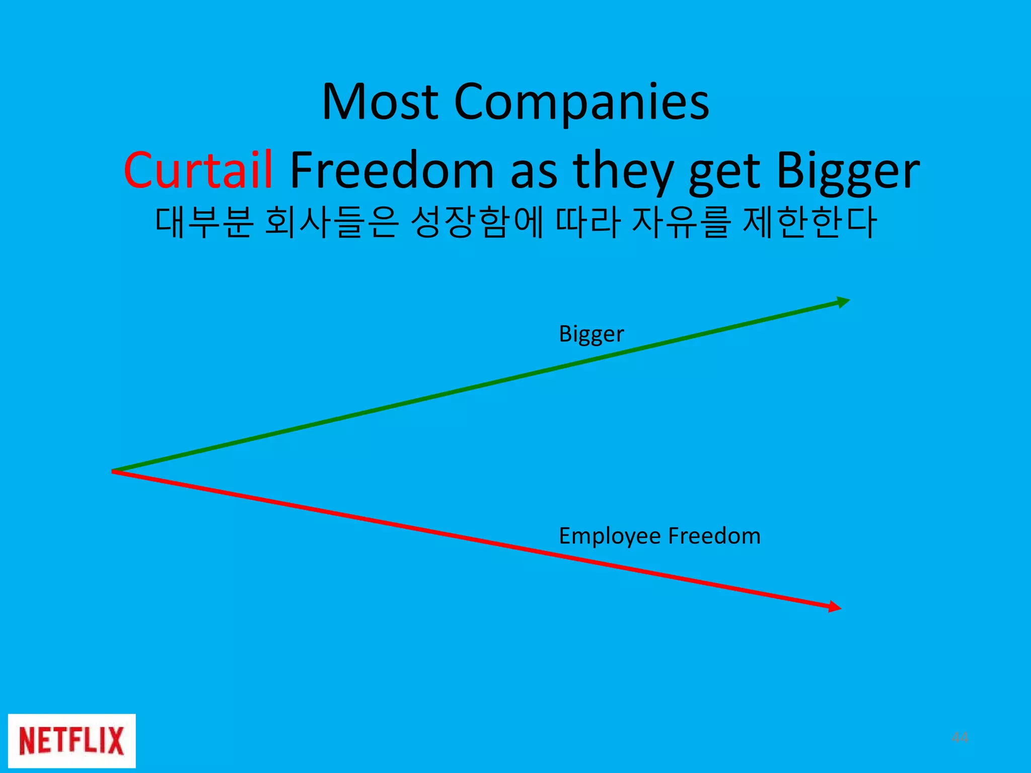 Netflix Culture: Freedom & Responsibility 넷플릭스 문화: 자유와 책임 (한국어 번역) | PPTX