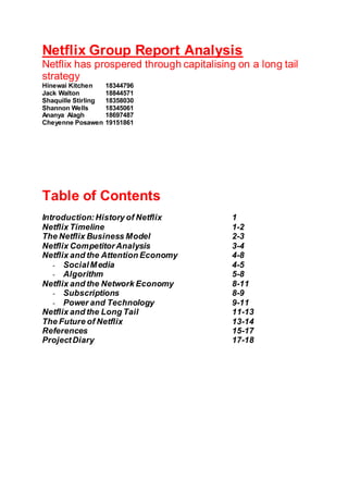Netflix Infographic and Group Report Analysis NETS2003 Kitchen, Walton ...