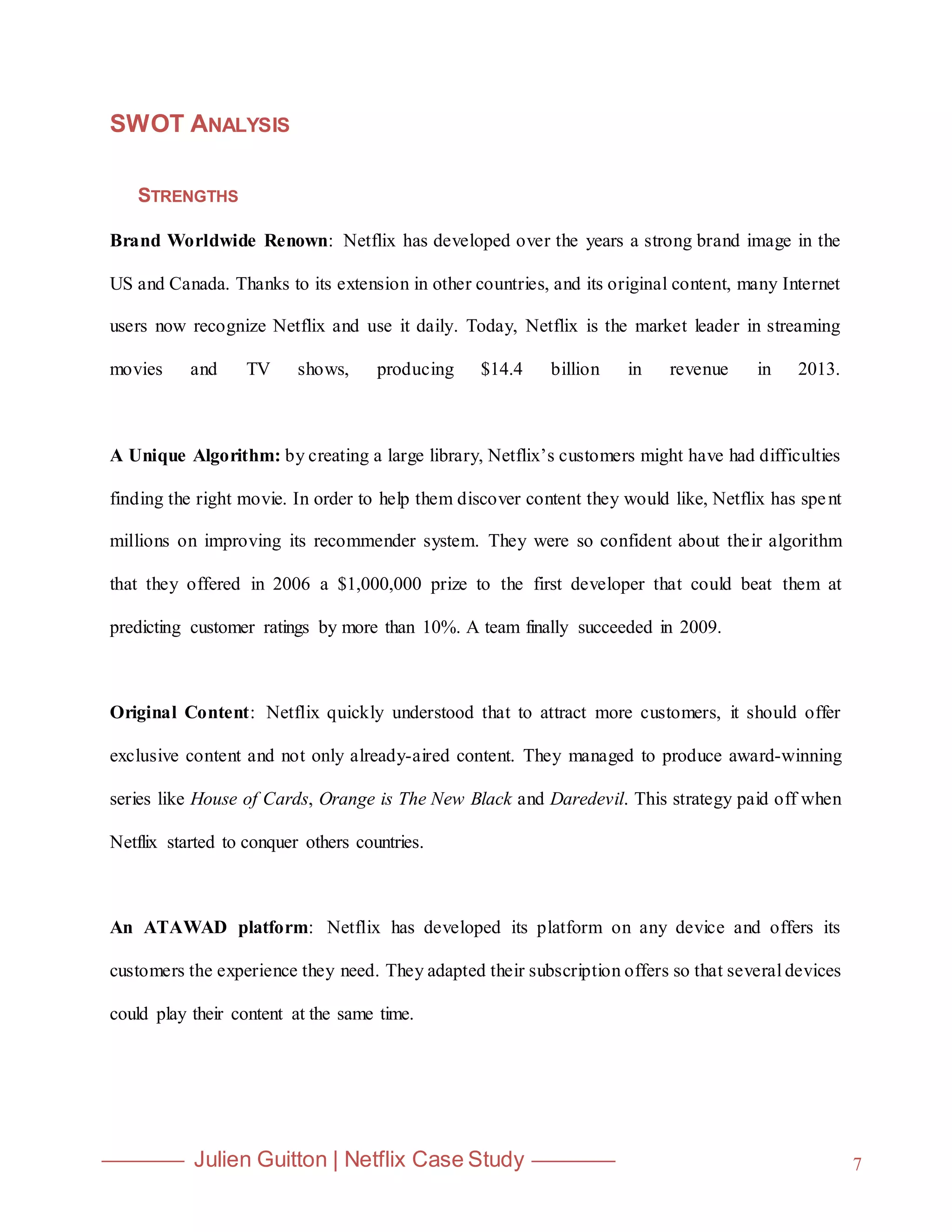 Netflix Case Study | DOCX