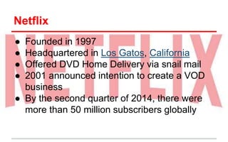 Market Analysis on Netflix | PPTX