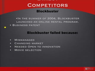 Netflixpresentation direct competitors | PPT