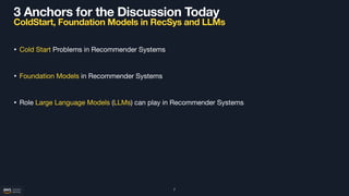 Foundation Models in Recommender Systems | PPT