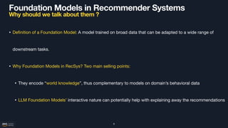 Foundation Models in Recommender Systems | PDF