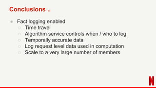Netflix Recommendations Feature Engineering with Time Travel | PDF