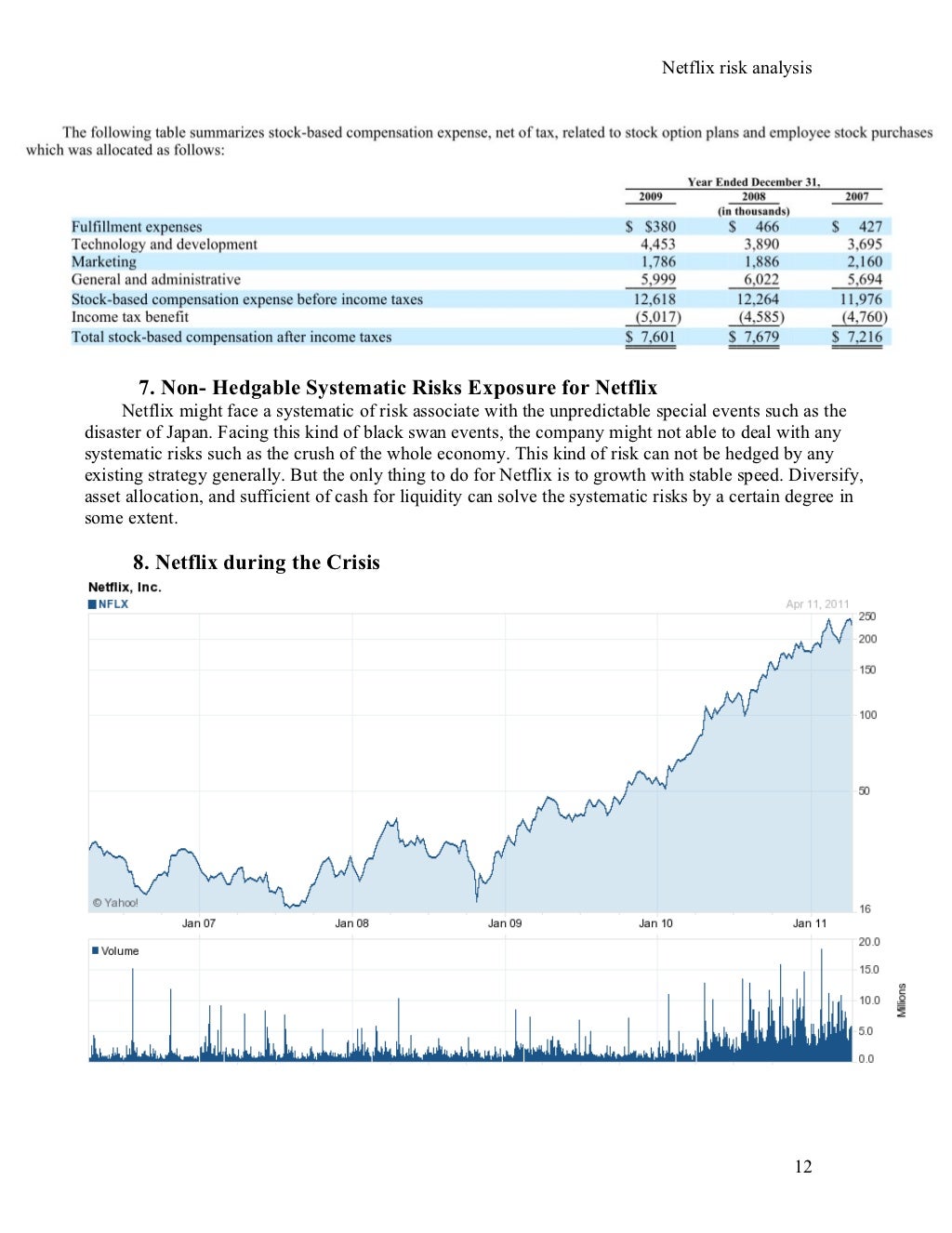 Netflix Risk Analysis