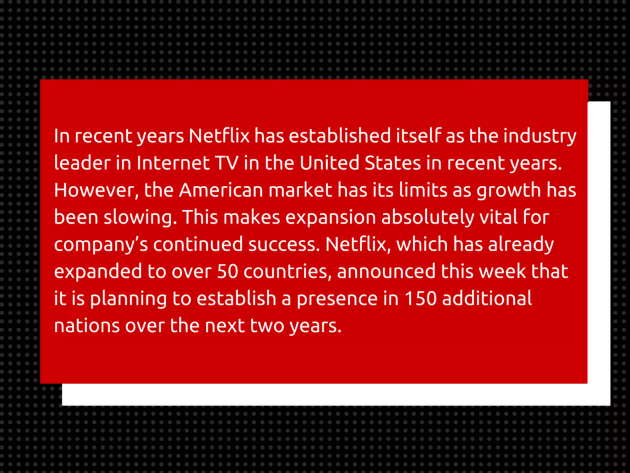 Netflix to focus on global expansion | PDF | Internet | Computing