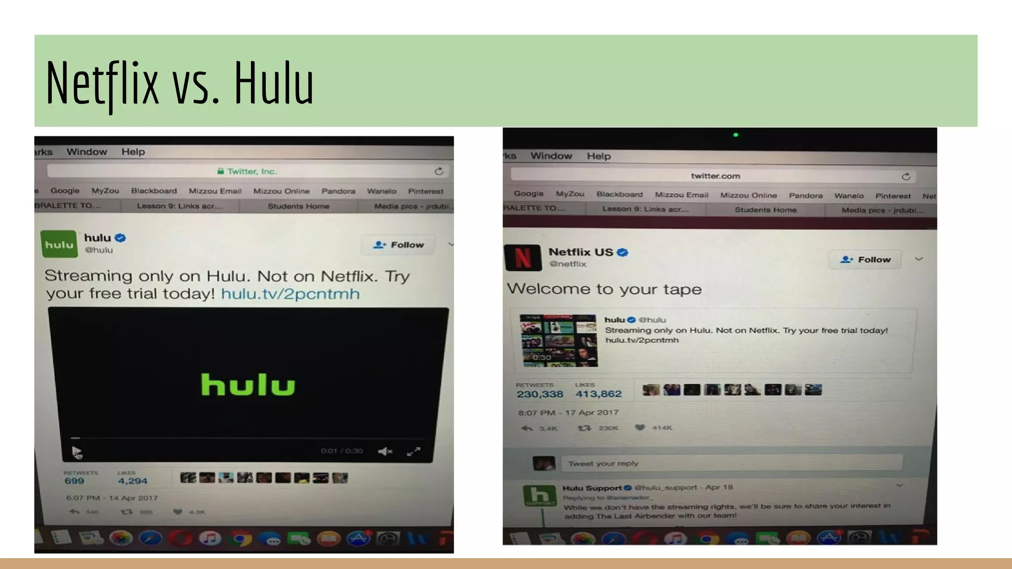 Netflix vs. hulu | PPT