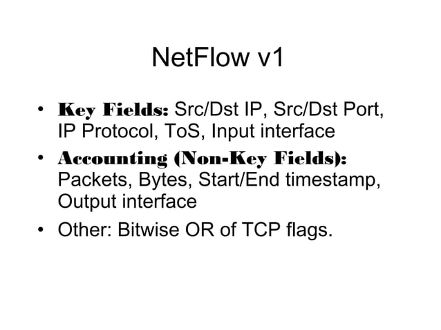 Netflow slides | PPT | Computer Networking | Computing