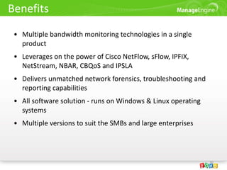 Manageengine Netflow analyzer - An Insight | PPT