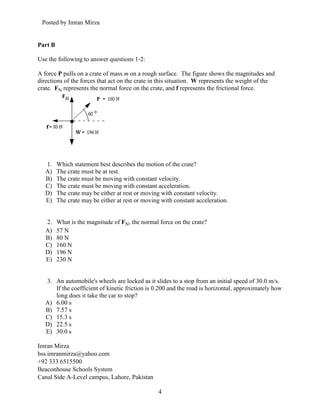Net force practice quiz 2[1] | PDF