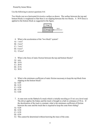 Net force practice quiz 2[1] | PDF