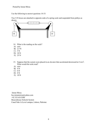 Net force practice quiz 2[1] | PDF