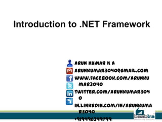 .Net framework | PPTX
