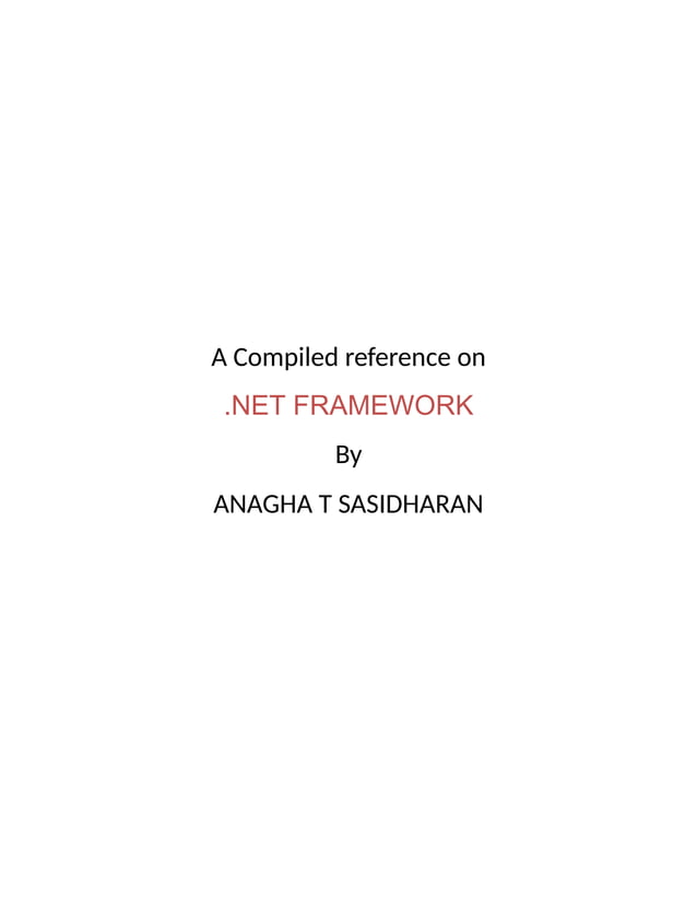 Net framework | PDF