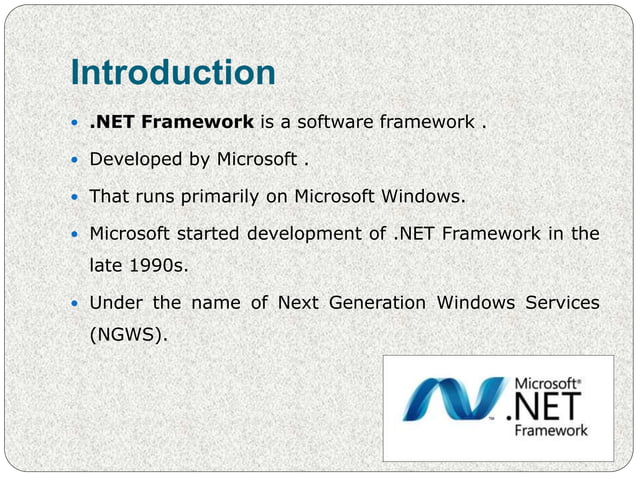 Net framework | PPT