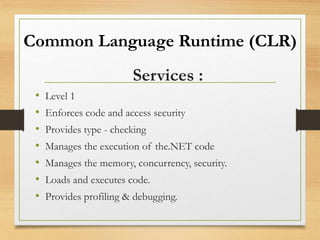 .Net framework architecture | PPTX