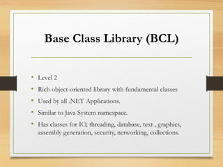 .Net framework architecture | PPTX