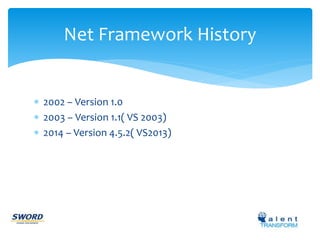 Net framework key components - By Senthil Chinnakonda | PPT