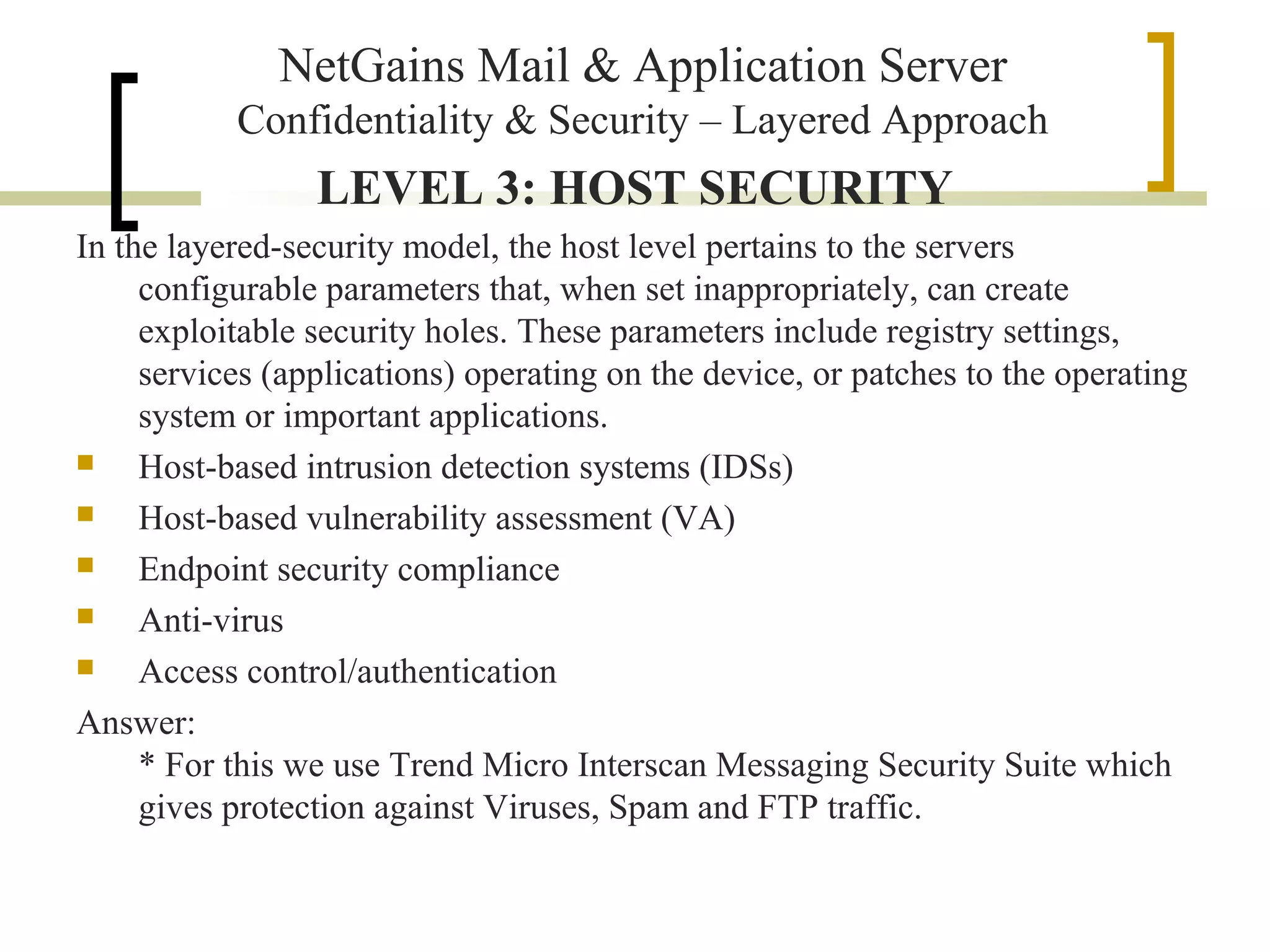 NetGains Infrastructure Security | PPT | Technology & Computing