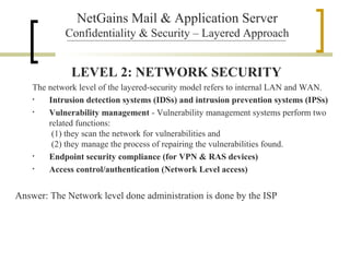 NetGains Infrastructure Security | PPT | Technology & Computing