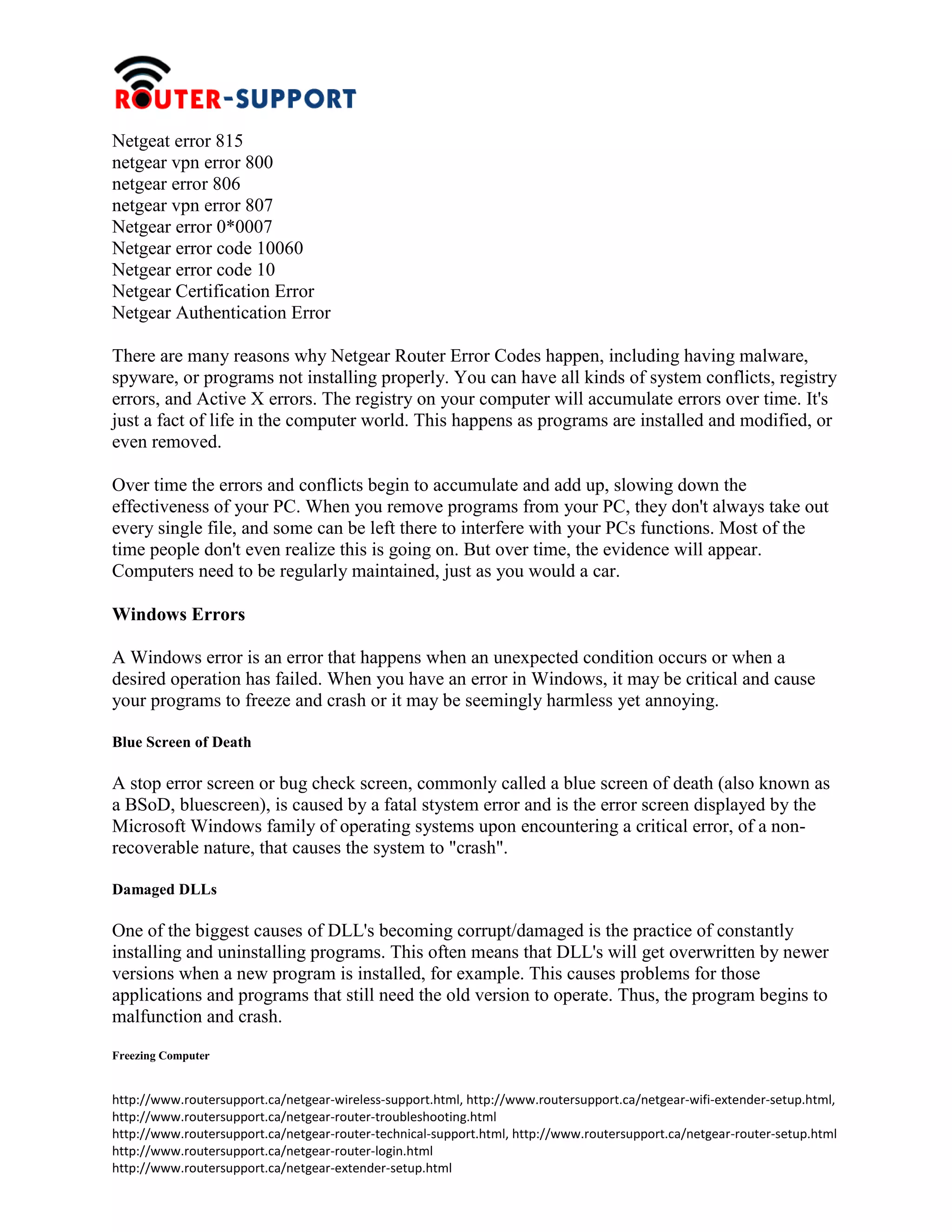 Netgear Router Error Codes Pdf Operating Systems Computer