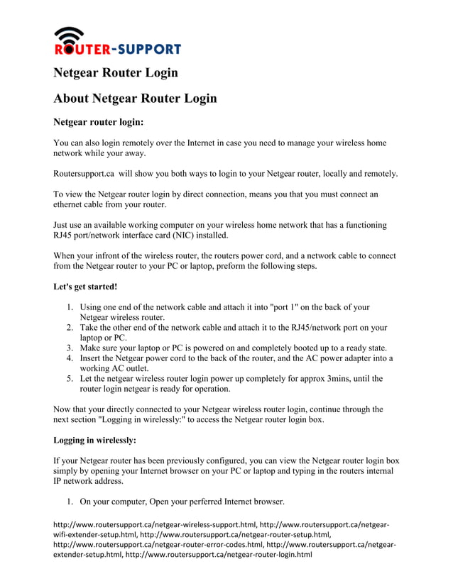 Netgear router login | PDF