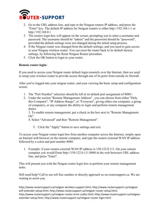 Netgear router login | PDF | Computer Networking | Computing