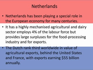 Netherlands | PPTX | Agriculture | Industries
