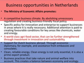 Netherlands | PPTX | Agriculture | Industries