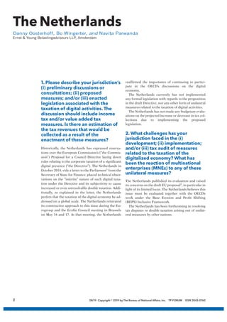 Bloomberg Tax - Transfer Pricing Forum - The Netherlands | PDF
