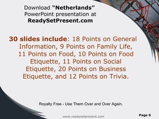 Netherlands Powerpoint Country | PPT