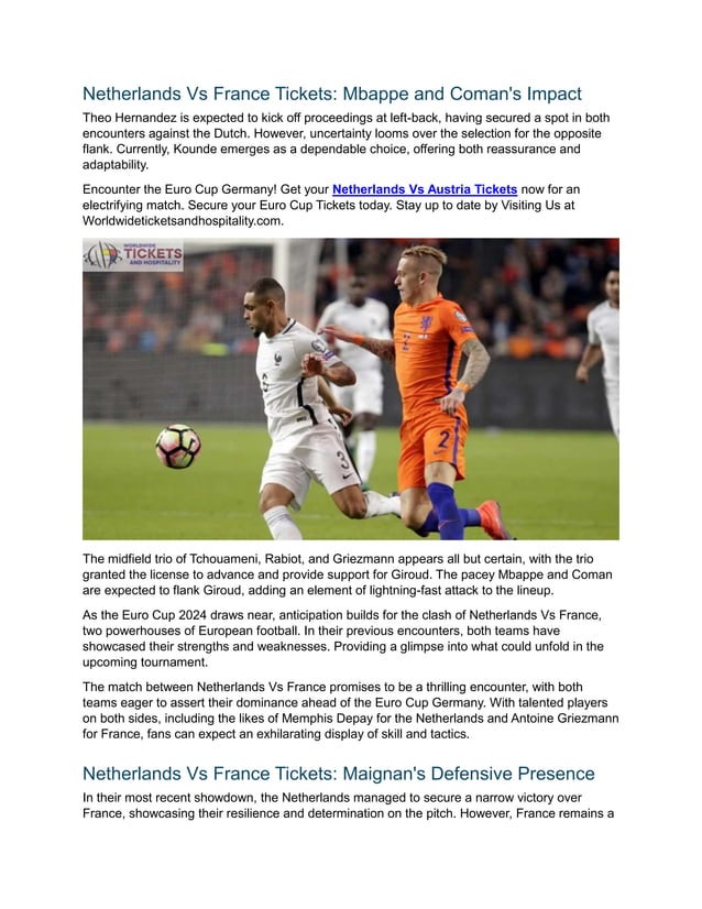 Netherlands Vs France- France's Defensive Pairings for Euro 2024.docx