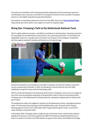 Netherlands Vs France Euro Cup 2024 Prospect Frimpong's International ...