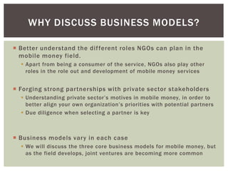 Mobile Money Business Models | PPTX
