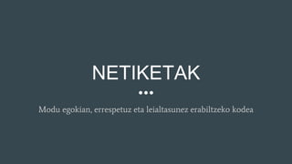 Netiketak t3 | PPT
