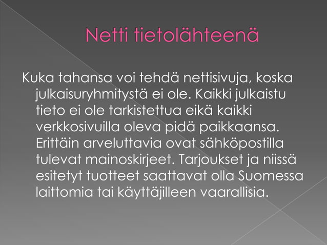 Netiketti, netin käyttöopas | PPTX