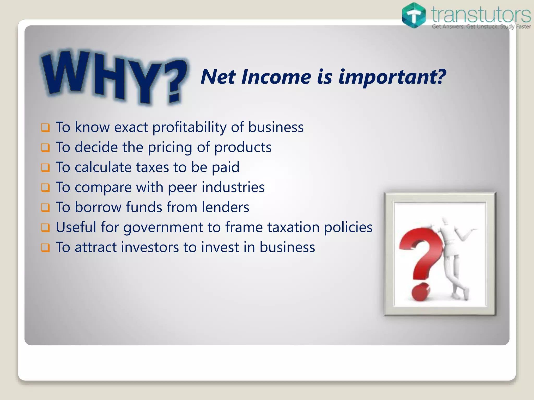 Net Income | Accounting | PPTX