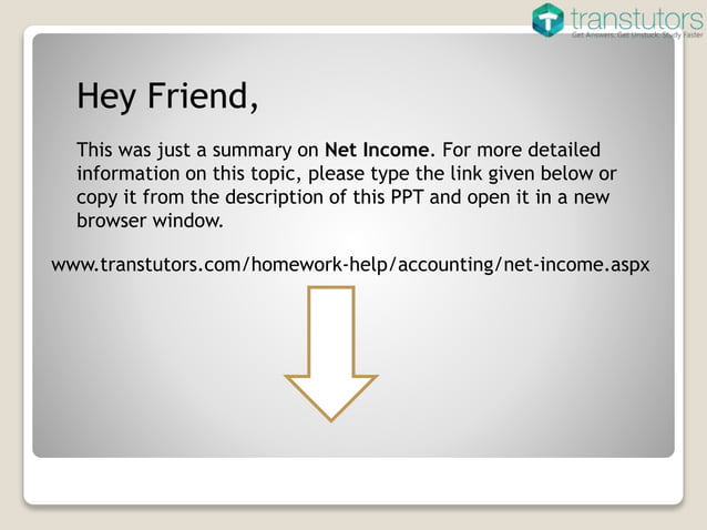 Net Income | Accounting | PPTX