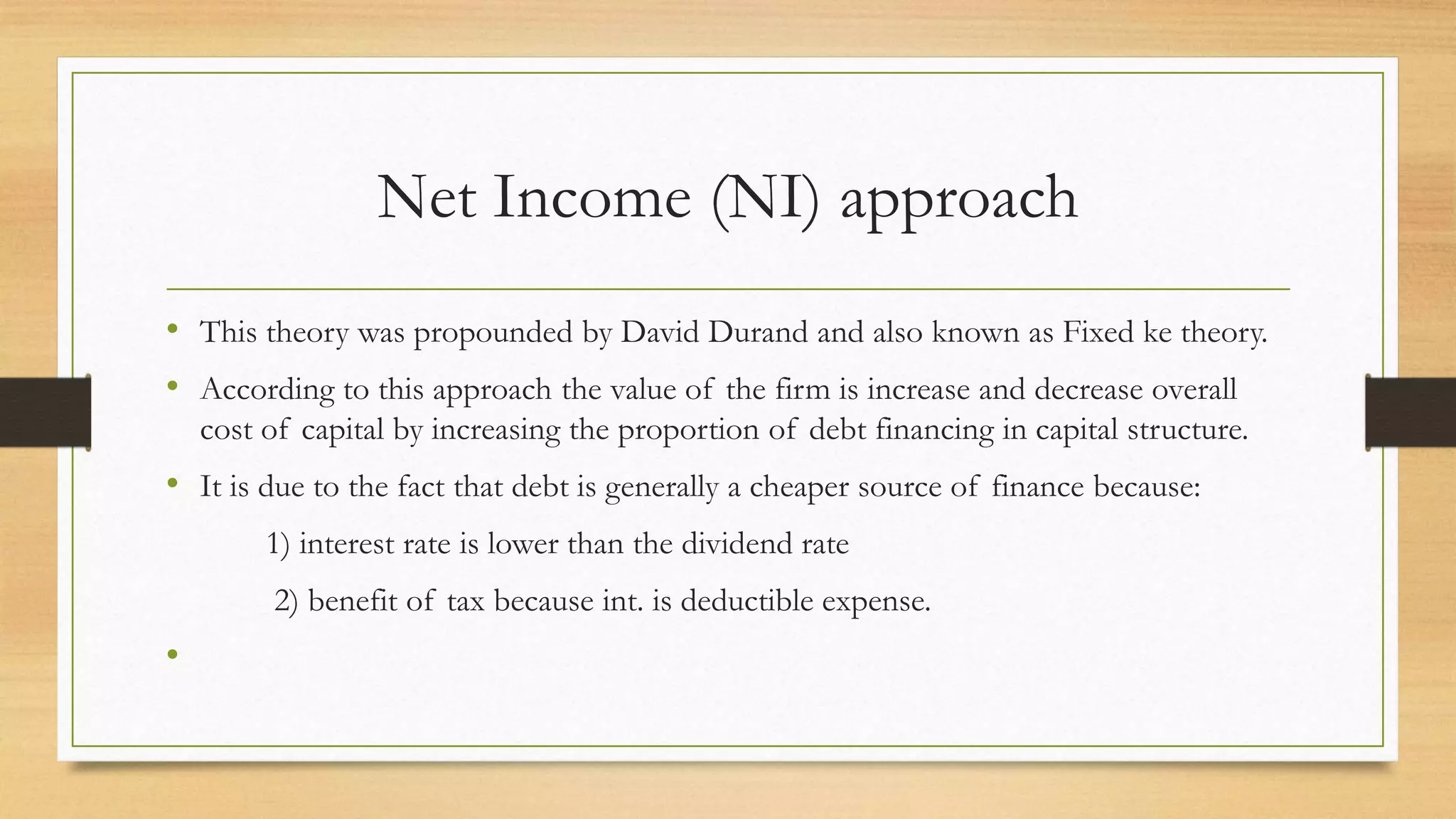 Net income approach | PPTX