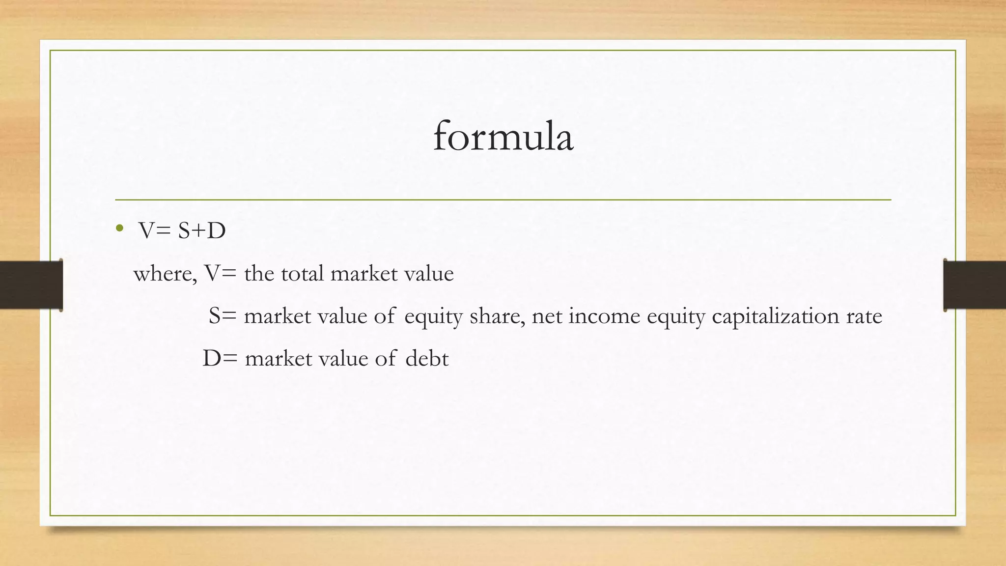 Net income approach | PPTX