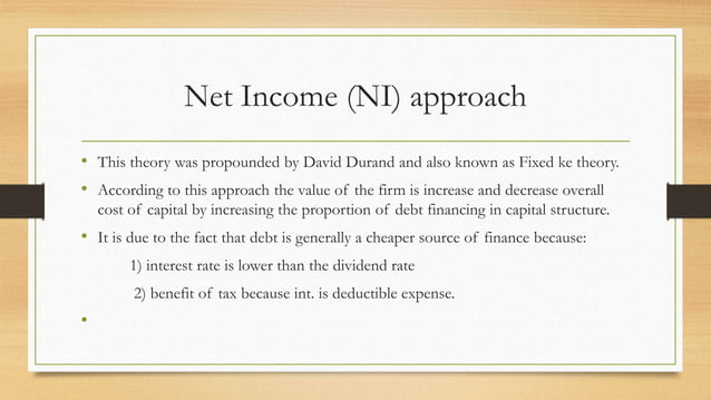 Net income approach | PPTX