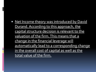 Net income (ni) approach | PPTX