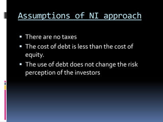 Net income (ni) approach | PPTX
