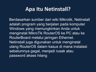 Netinstall | PPTX