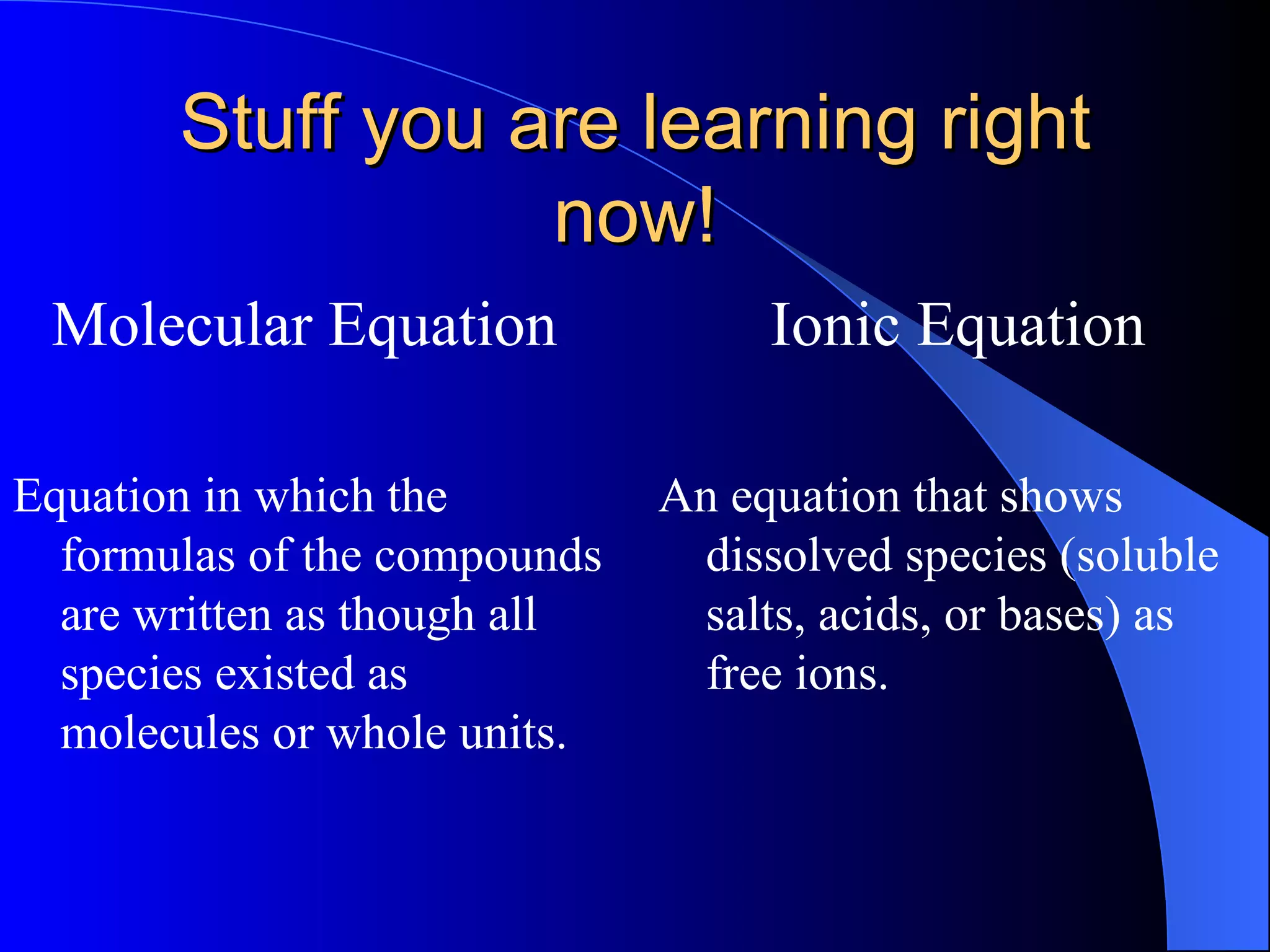 Net ionic equations | PPT