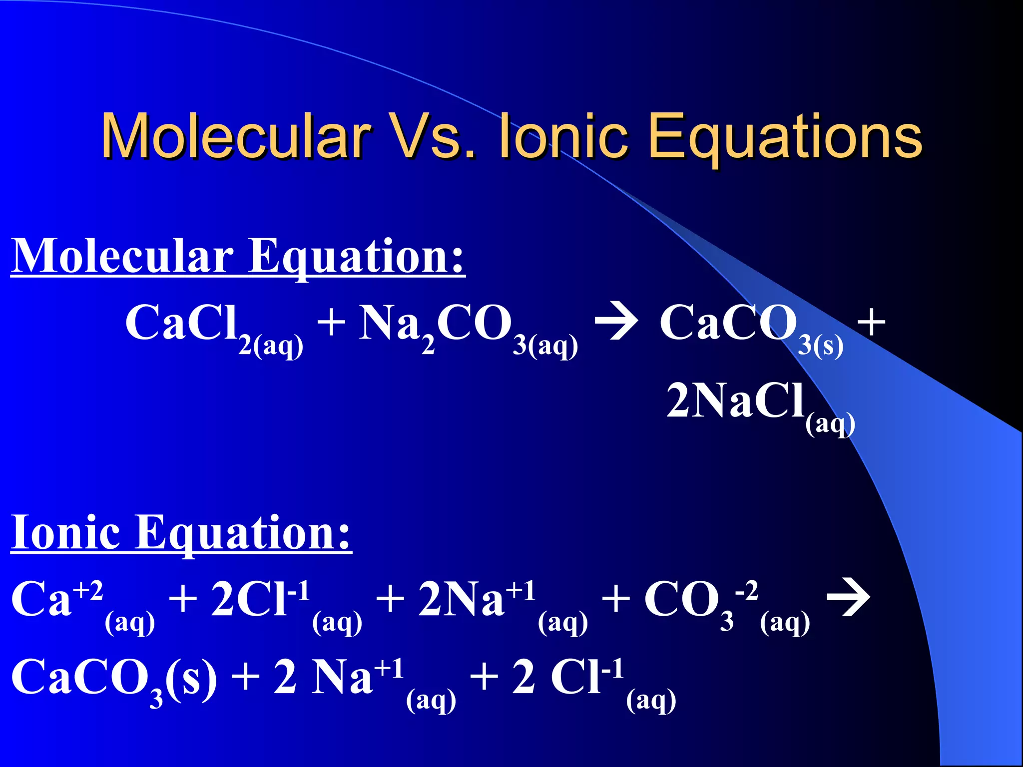 Net ionic equations | PPT